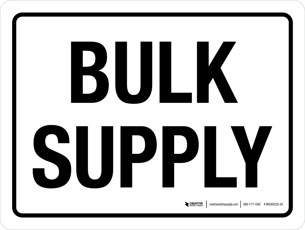 Bulk Supply White Landscape - Wall Sign