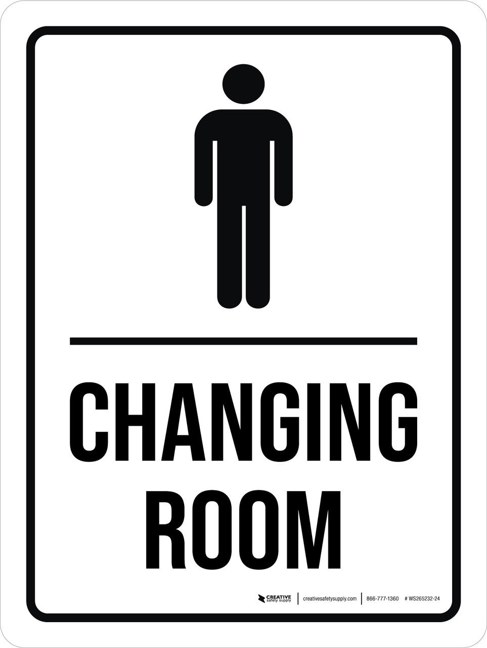 Changing Room Men Portrait - Wall Sign | Creative Safety Supply