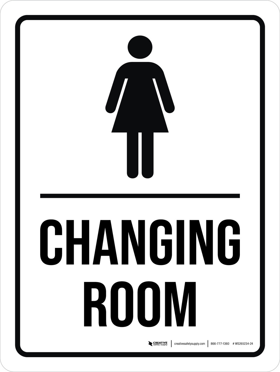Changing Room Women Portrait - Wall Sign | Creative Safety Supply
