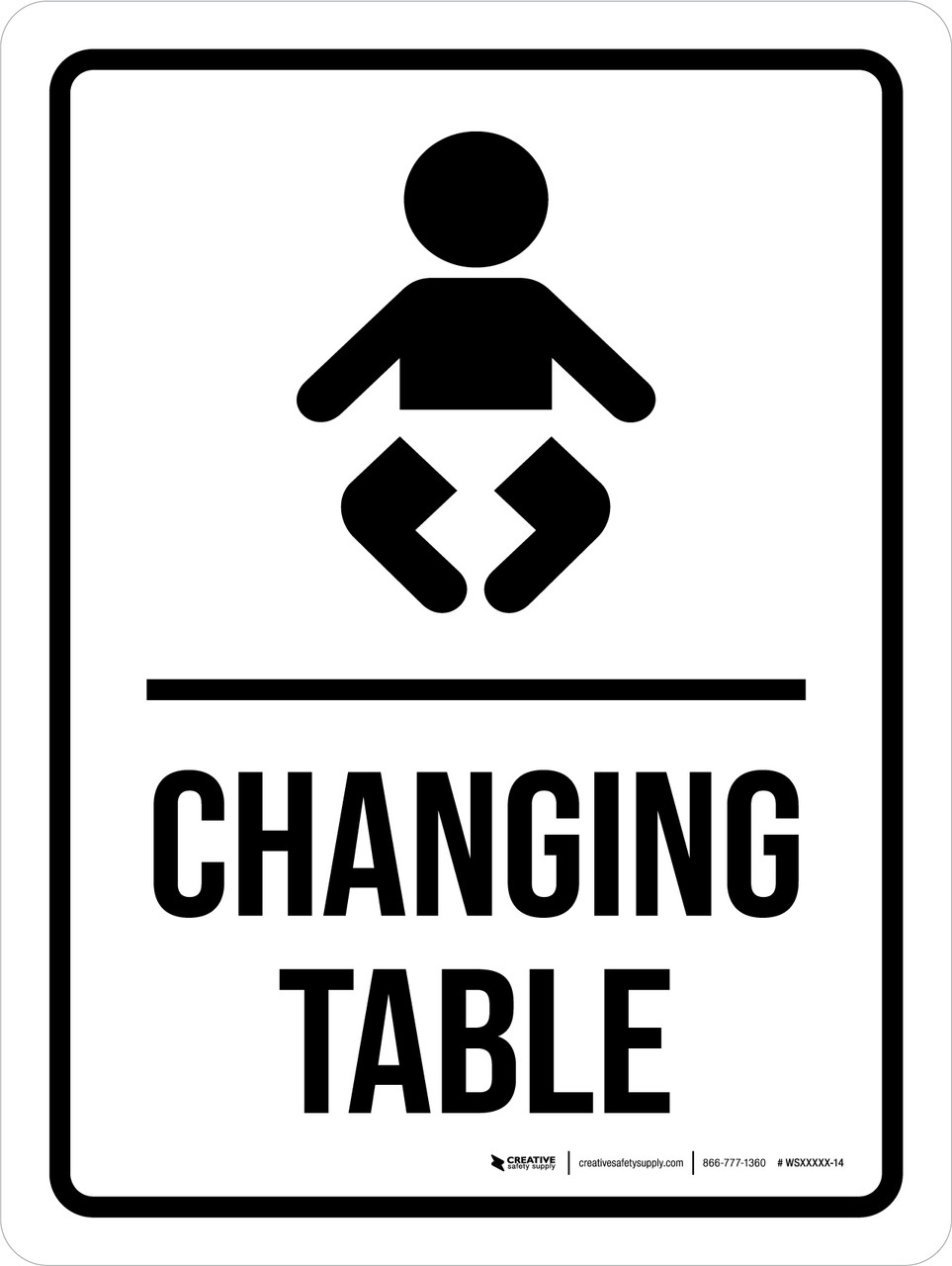 Changing Table Portrait - Wall Sign