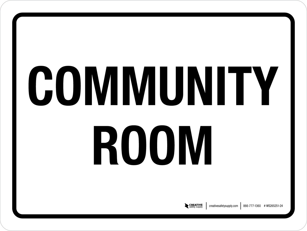 Community Room Landscape - Wall Sign