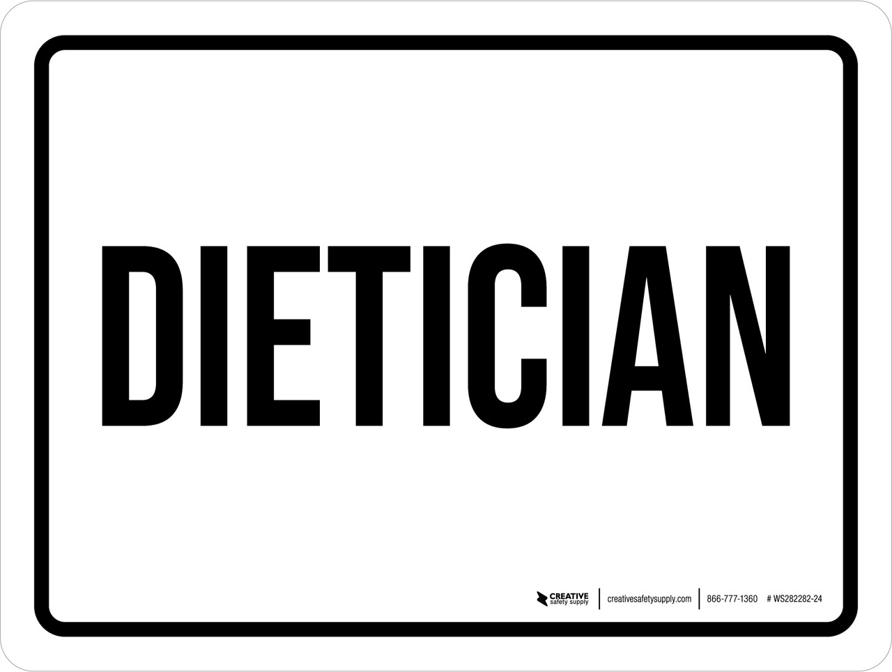 Dietician Landscape - Wall Sign
