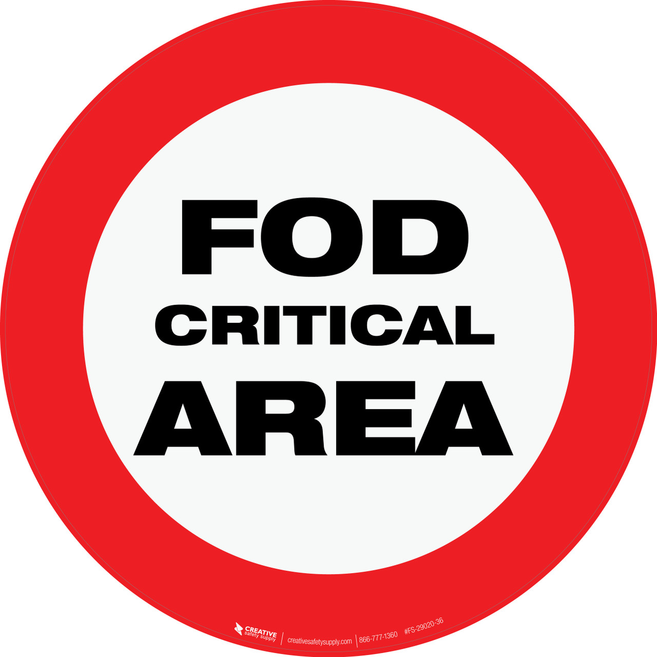 FOD Critical Area Type A (Floor Sign)