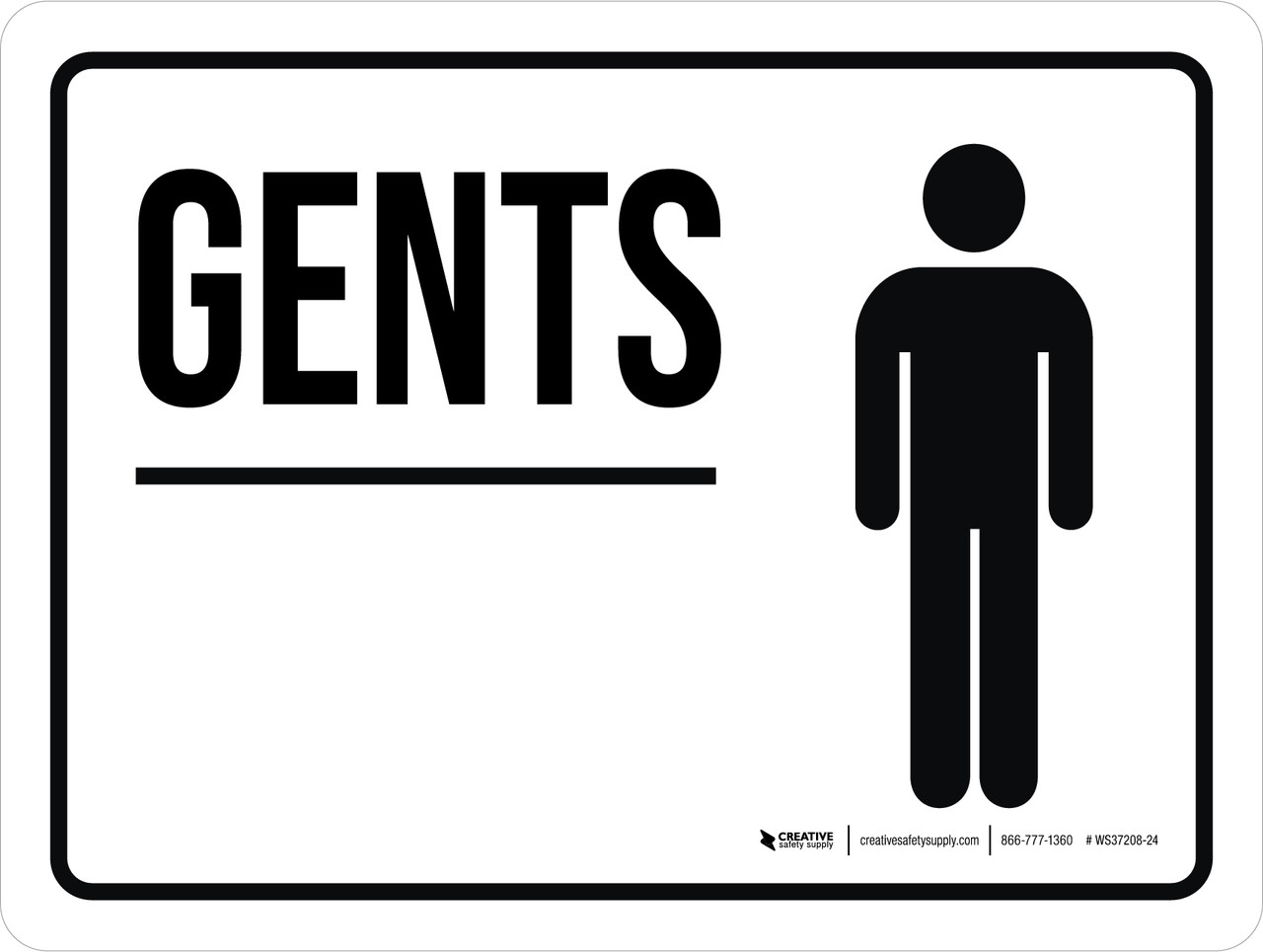 Gents Landscape - Wall Sign | Creative Safety Supply