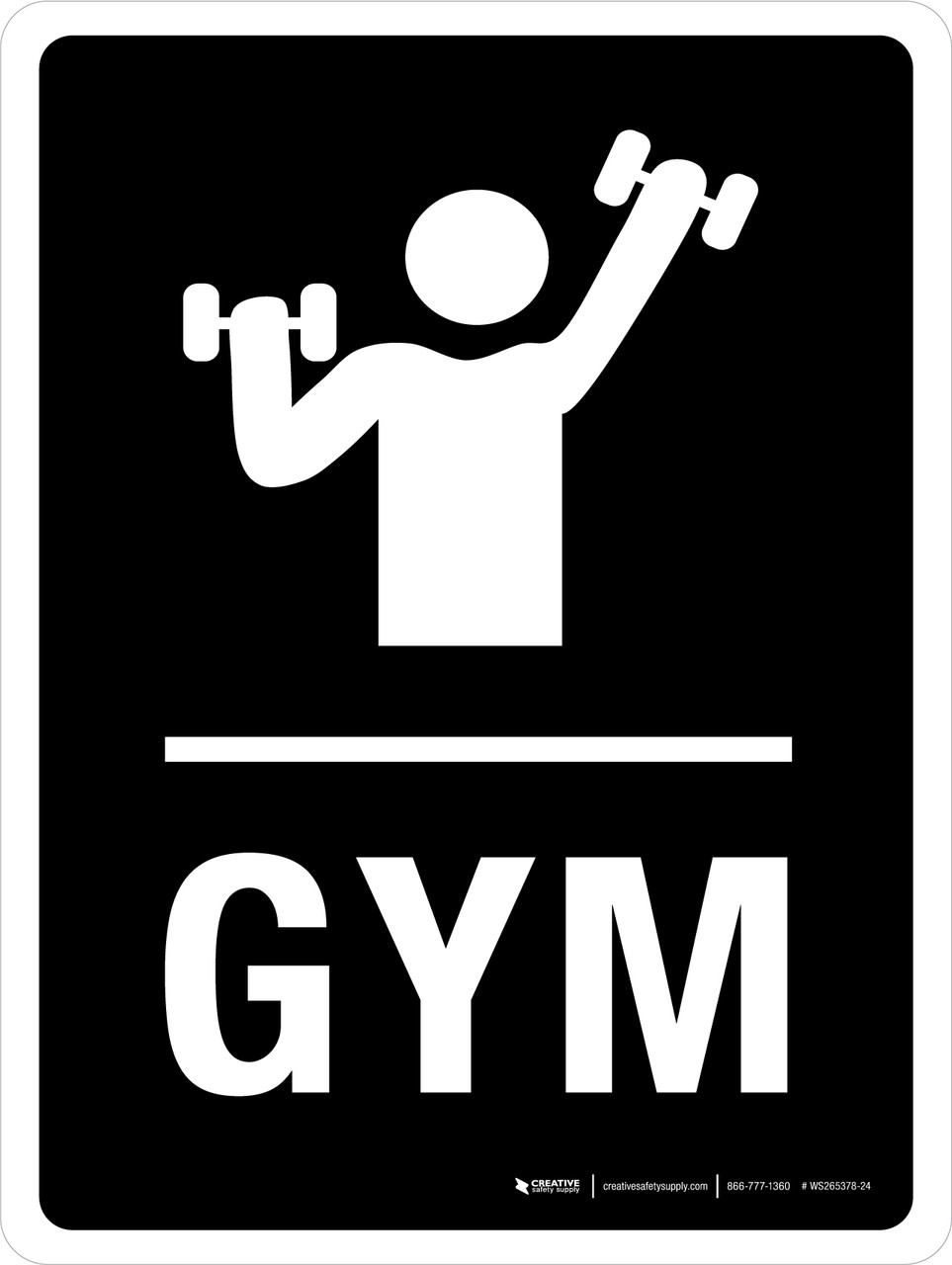 Gym Portrait - Wall Sign