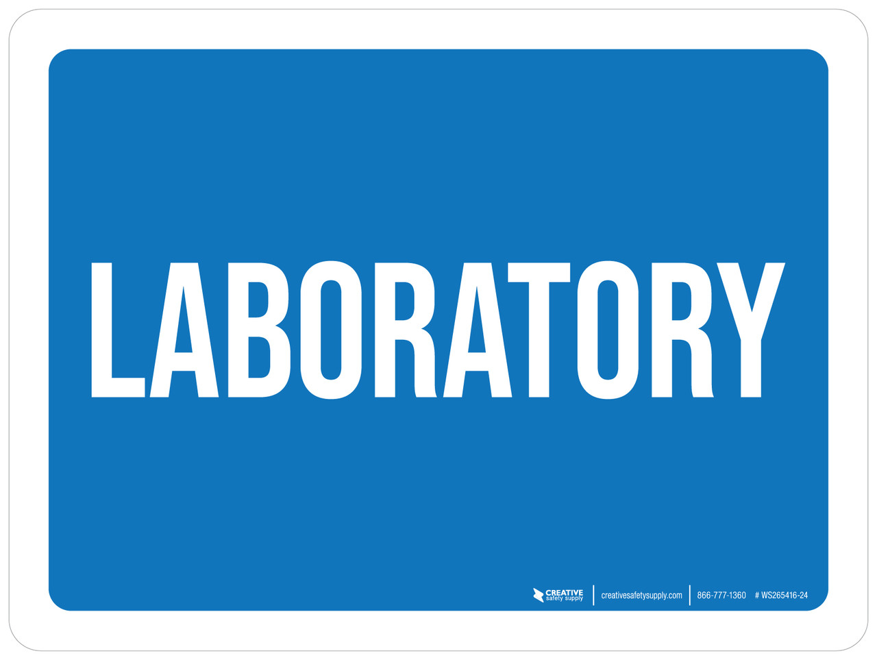Laboratory Blue Landscape - Wall Sign