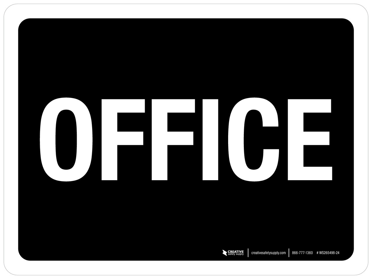Office Black Landscape - Wall Sign