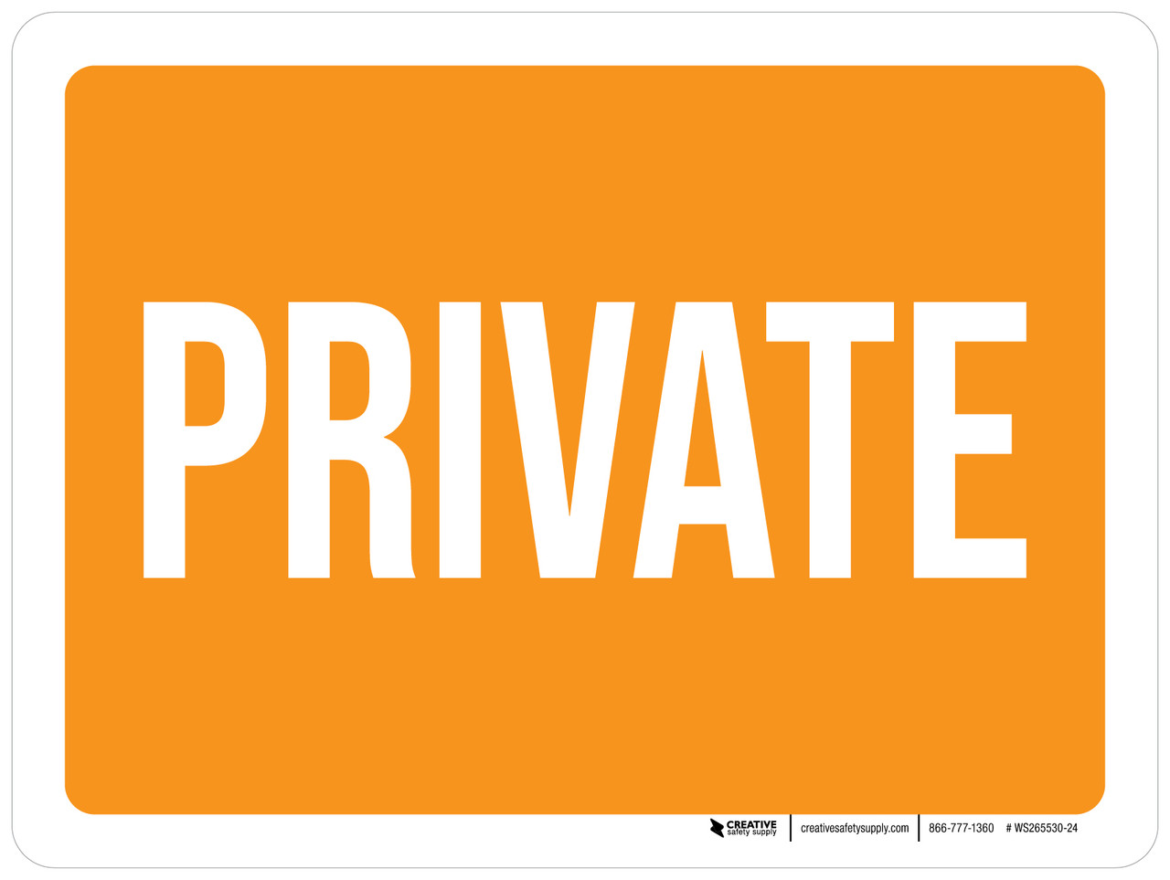 Private Orange Landscape - Wall Sign