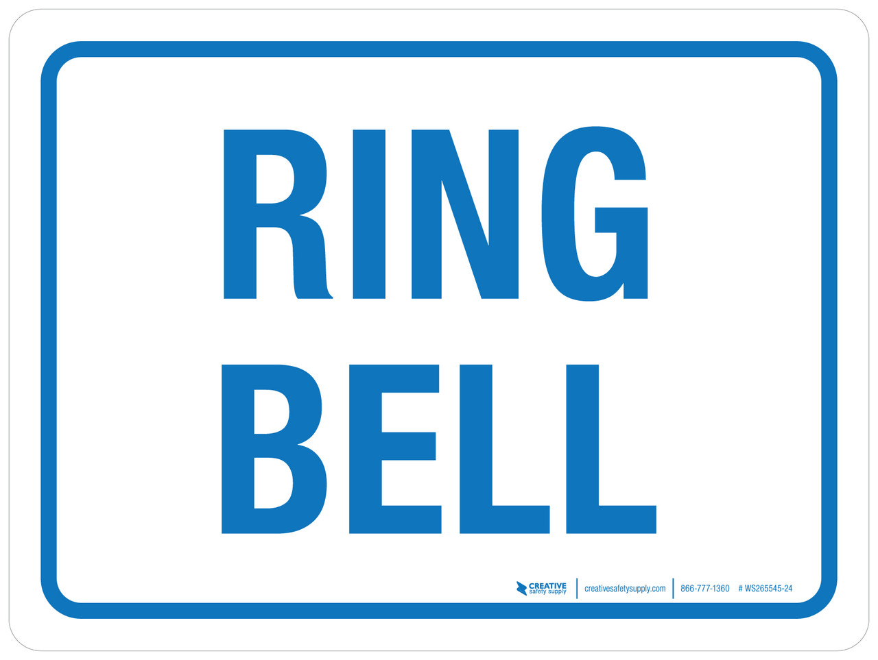 Ring Bell Blue Landscape - Wall Sign