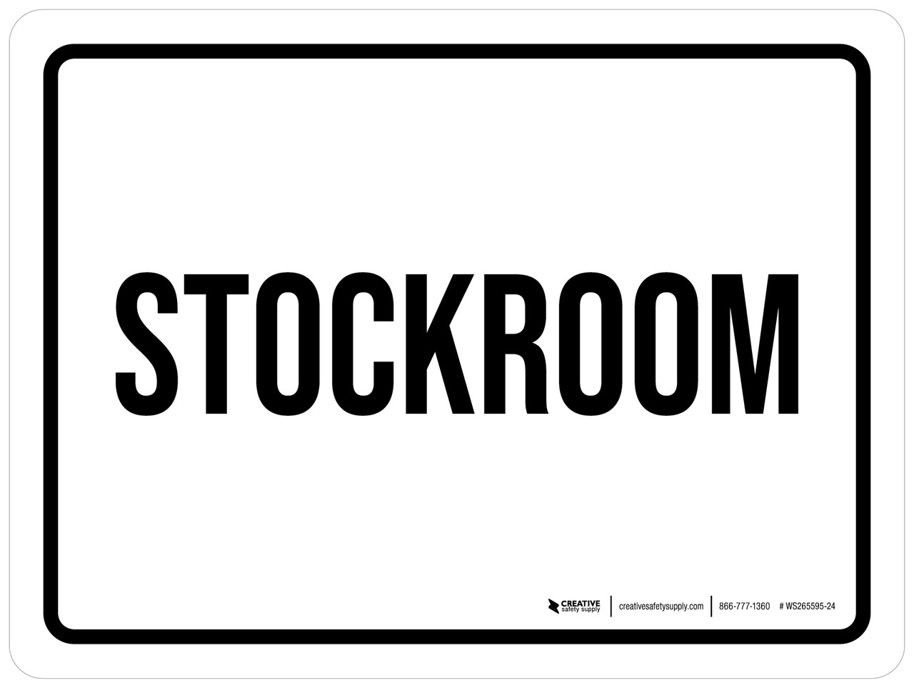 Stockroom White Landscape - Wall Sign