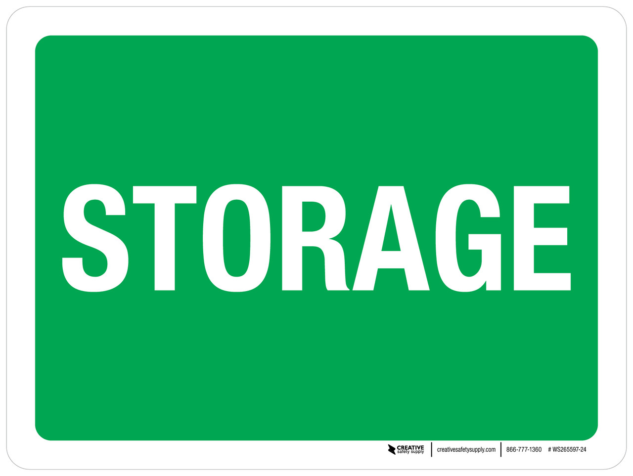 Storage Green Landscape - Wall Sign
