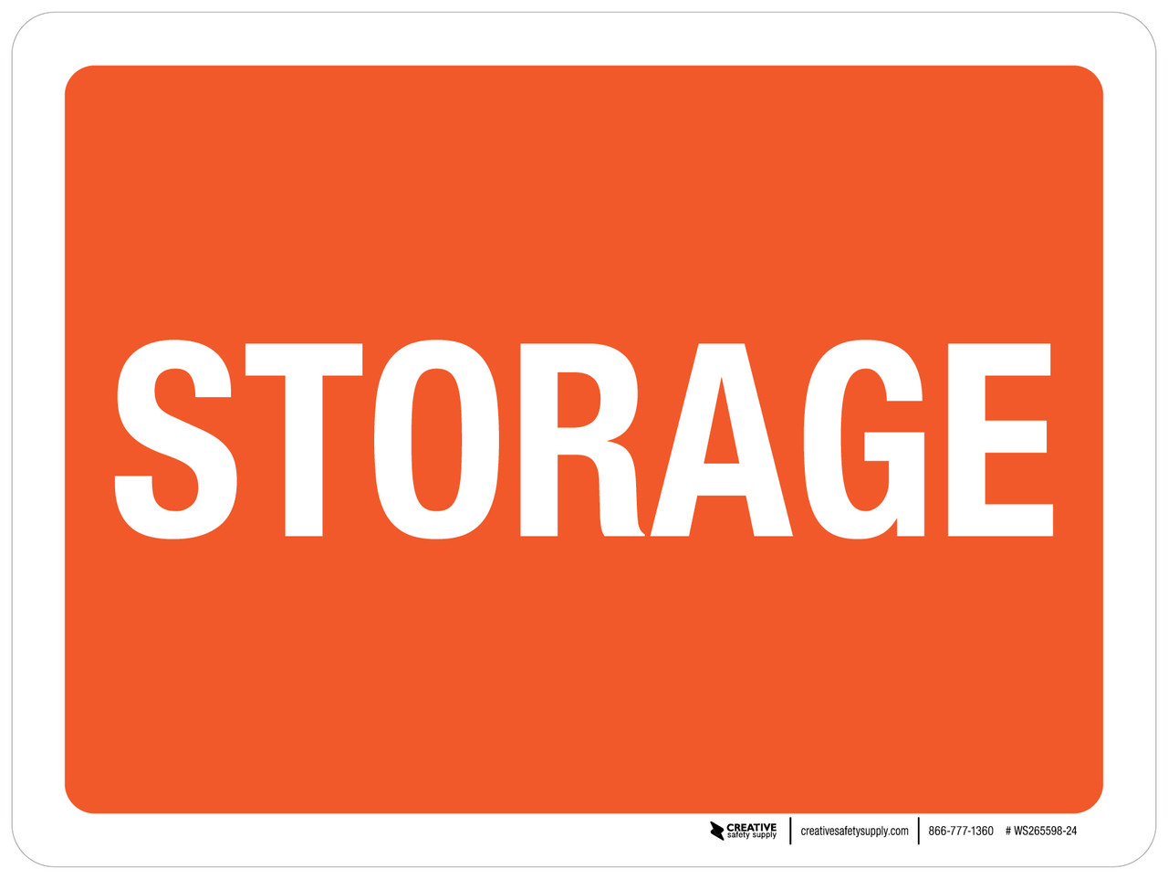Storage Orange Landscape - Wall Sign