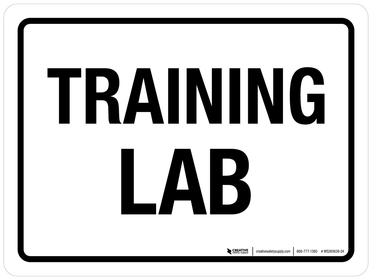 Training Lab White Landscape - Wall Sign