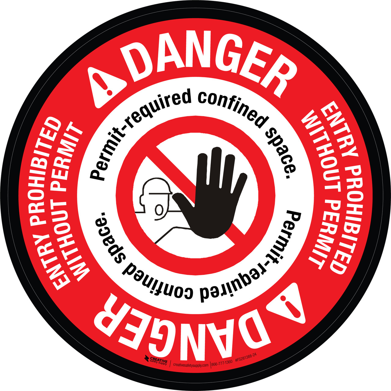 Danger: Entry Prohibited Without Permit Permit-required Confined Space ...