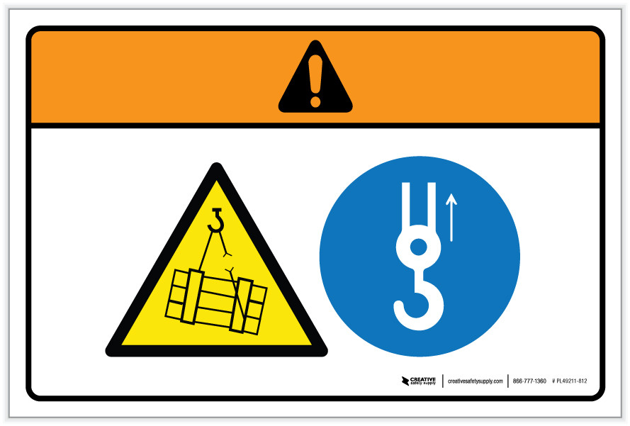 Warning: Lift Point (Wordless ISO/ANSI) - Label