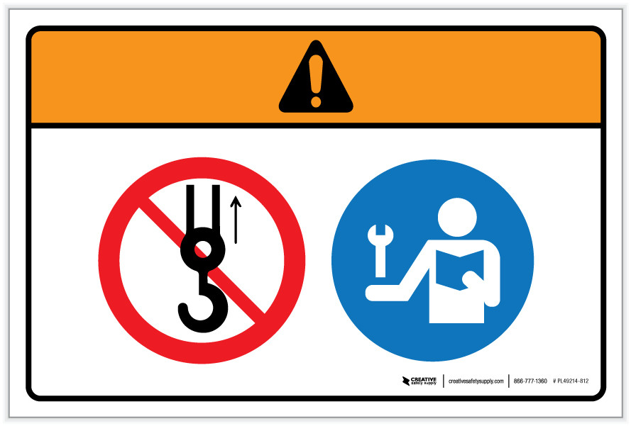 Warning: Not A Lift Point (Wordless ISO/ANSI) - Label