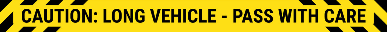 Caution: Long Vehicle - Vehicle Safety Bumper Decal | Creative Safety ...