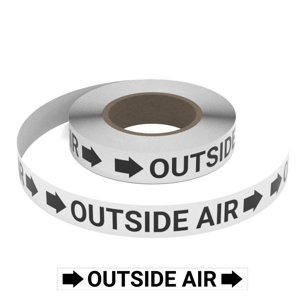 Outside Air (White) - Smart Stripe Inline Pipe Marking Roll | Creative ...