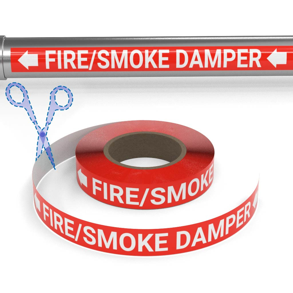 Fire/Smoke Damper - Smart Stripe Inline Pipe Marking Roll | Creative ...
