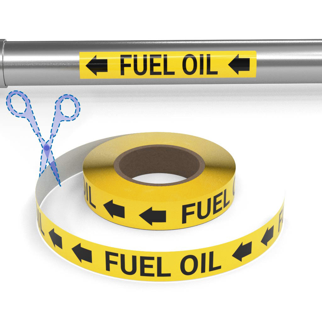 Fuel Oil - Smart Stripe Inline Pipe Marking Roll | Creative Safety Supply