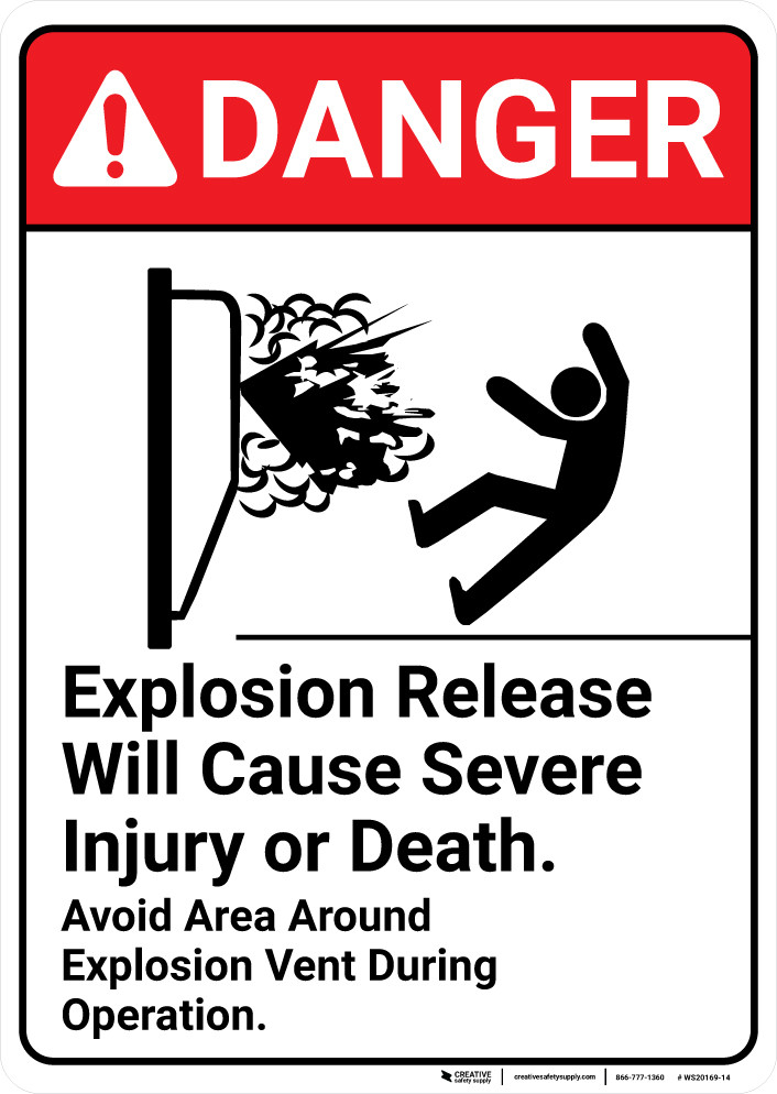 Danger: Explosion Release ANSI - Wall Sign