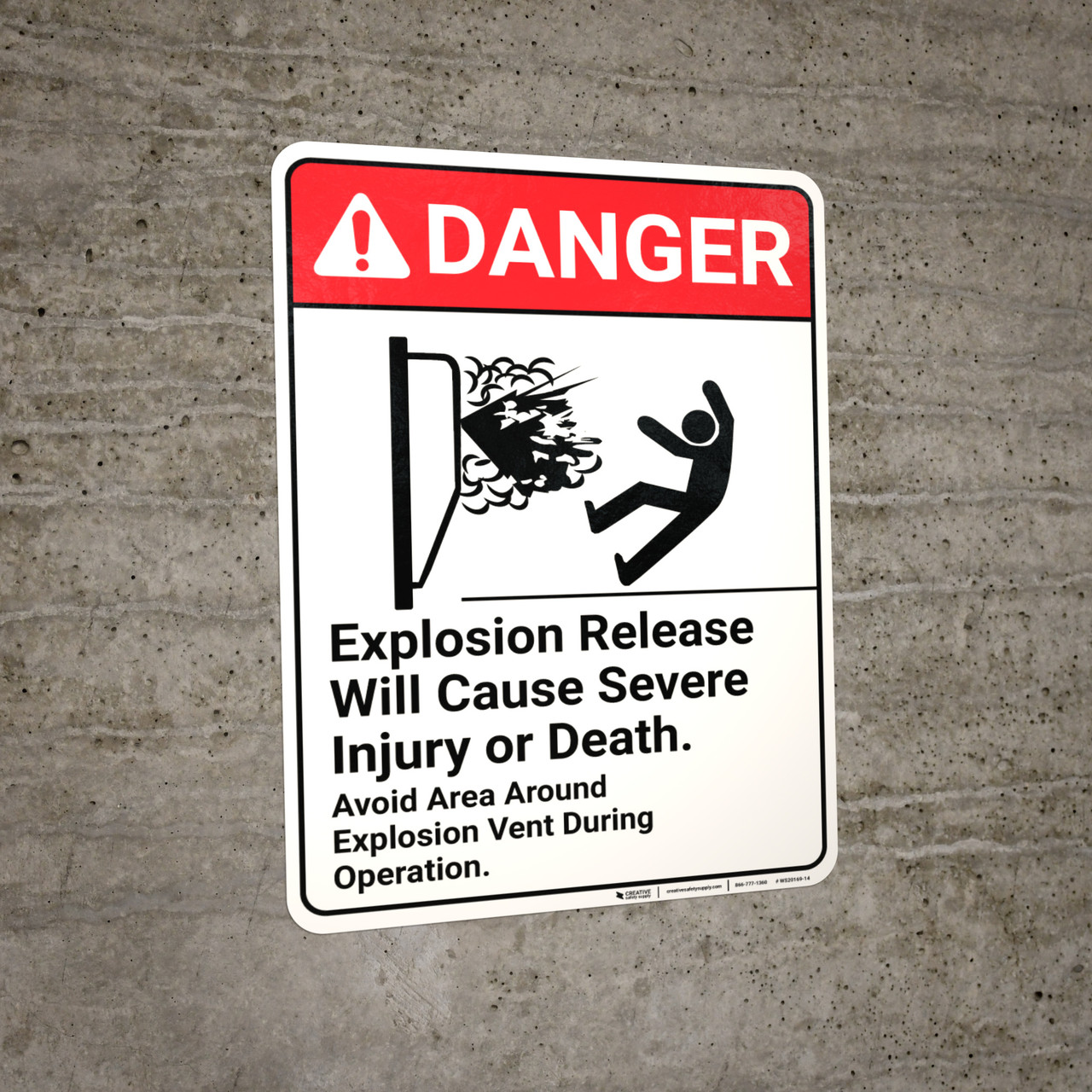 Danger: Explosion Release ANSI - Wall Sign