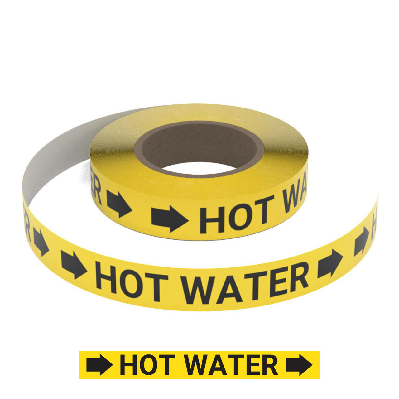 Hot Water (Yellow) - Smart Stripe Inline Pipe Marking Roll | Creative ...