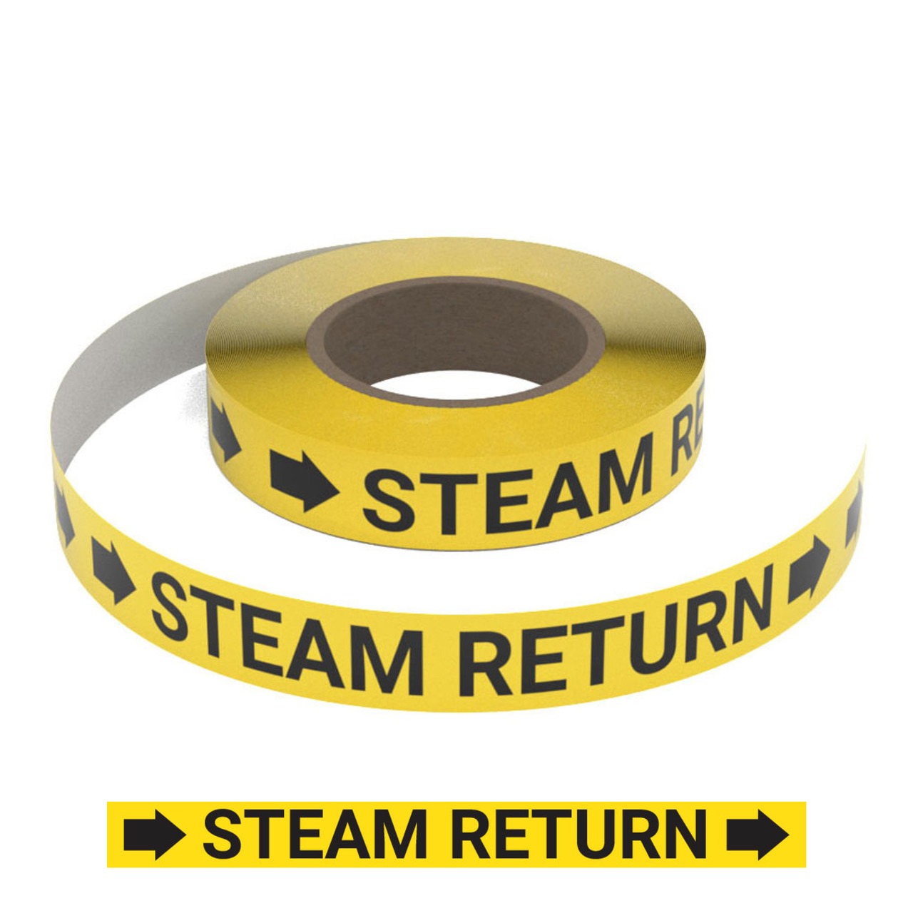 Steam Return (Yellow) - Smart Stripe Inline Pipe Marking Roll ...