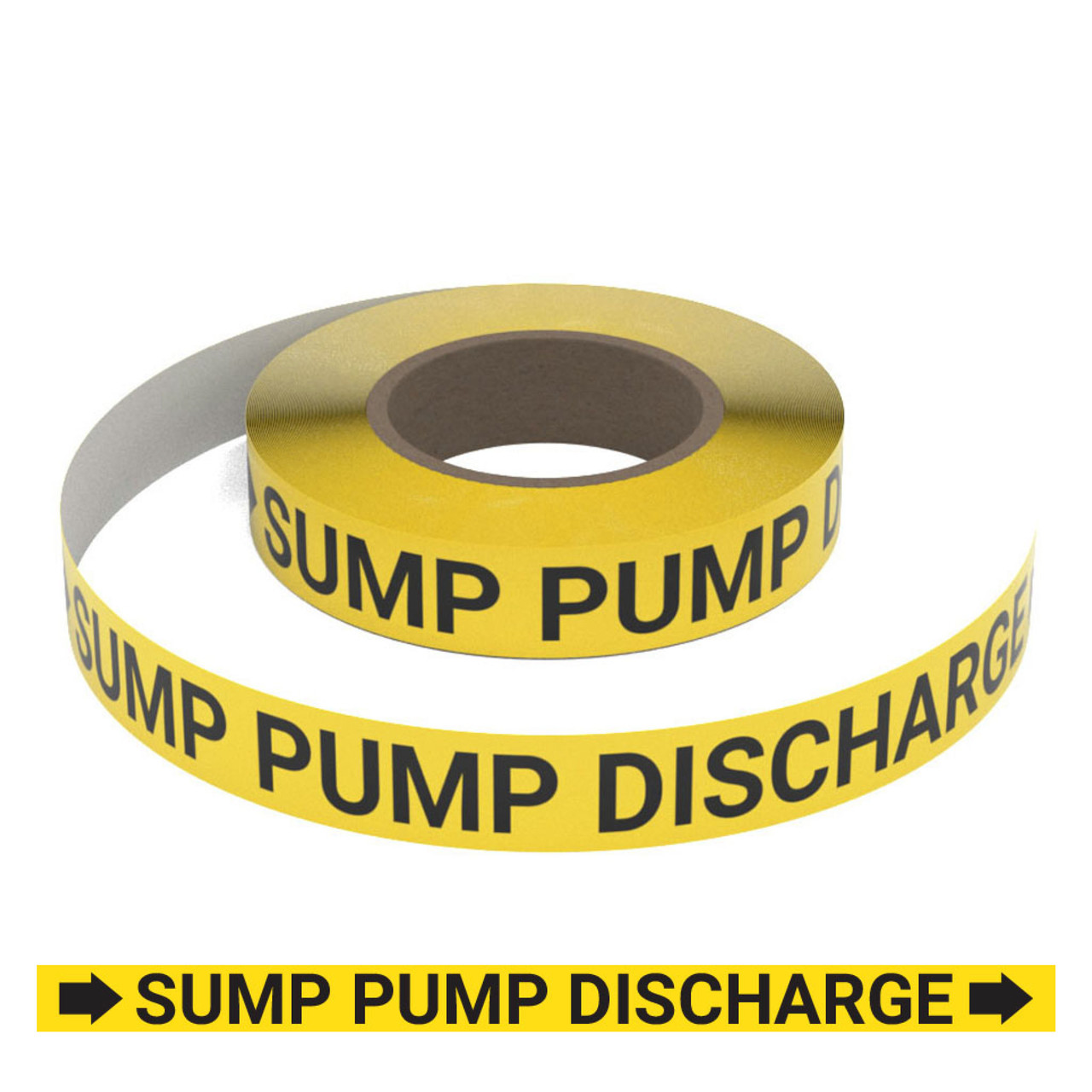 Sump Pump Discharge - Smart Stripe Inline Pipe Marking Roll | Creative ...