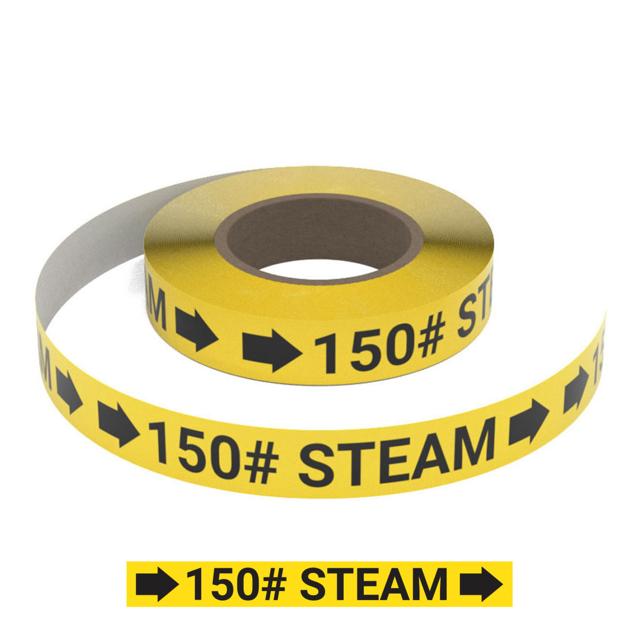 150# Steam - Smart Stripe Inline Pipe Marking Roll | Creative Safety Supply