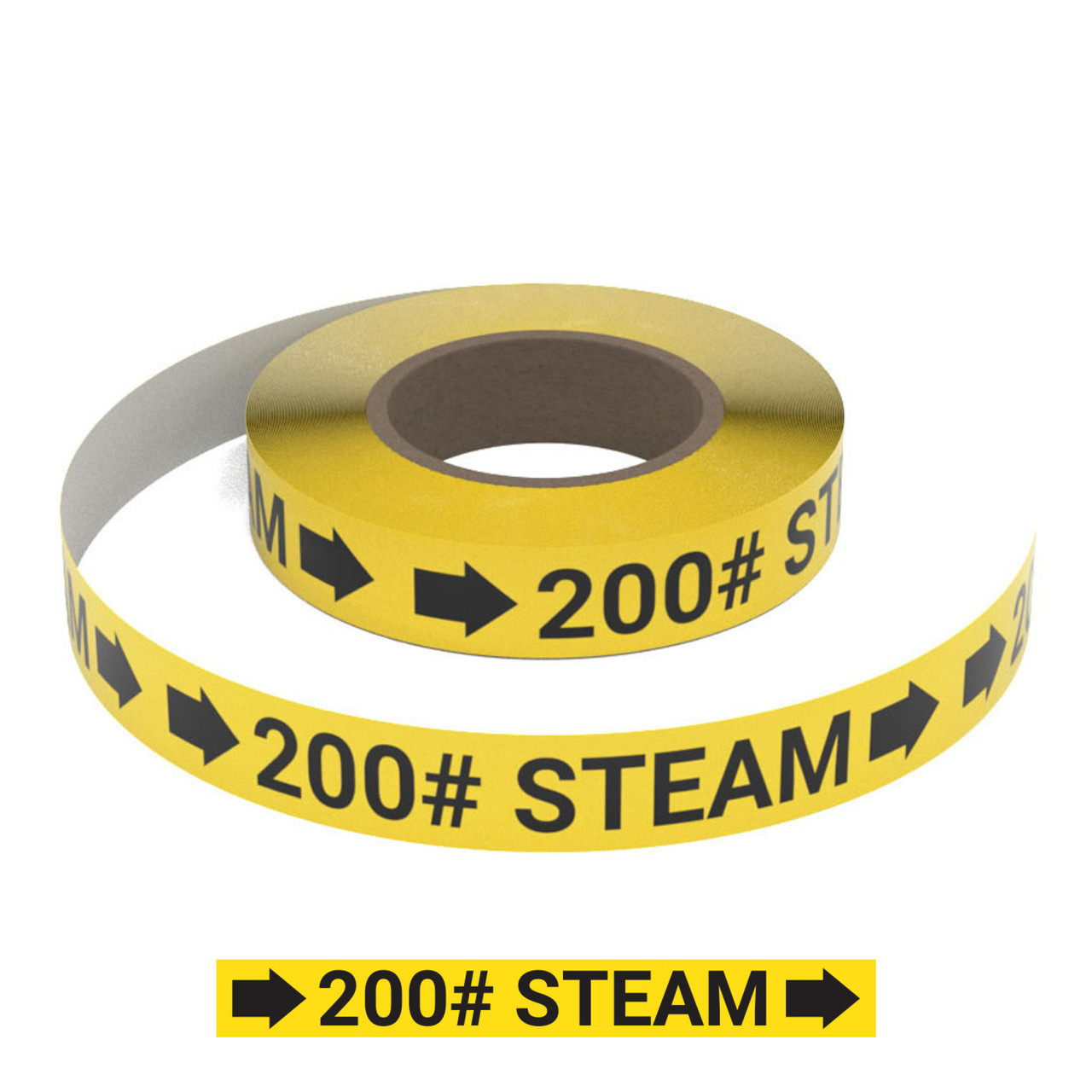 200# Steam - Smart Stripe Inline Pipe Marking Roll | Creative Safety Supply