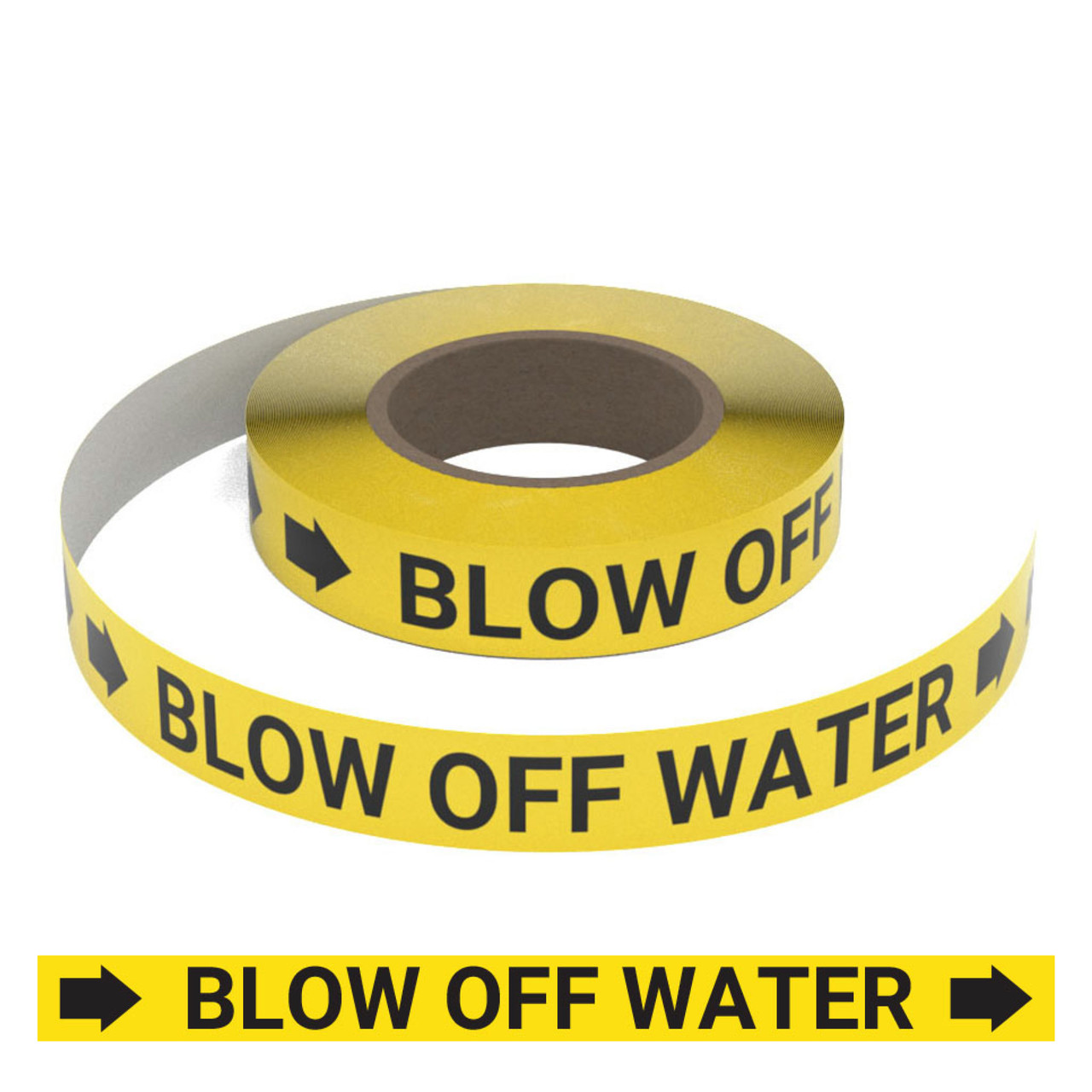 Blow Off Water (Yellow) - Smart Stripe Inline Pipe Marking Roll ...