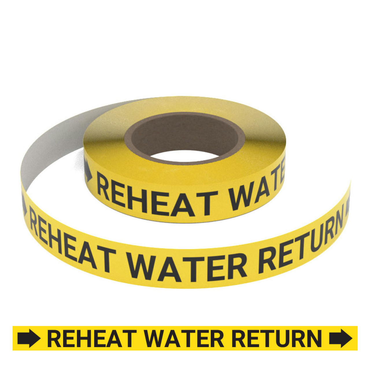 Reheat Water Return (Yellow) - Smart Stripe Inline Pipe Marking Roll ...