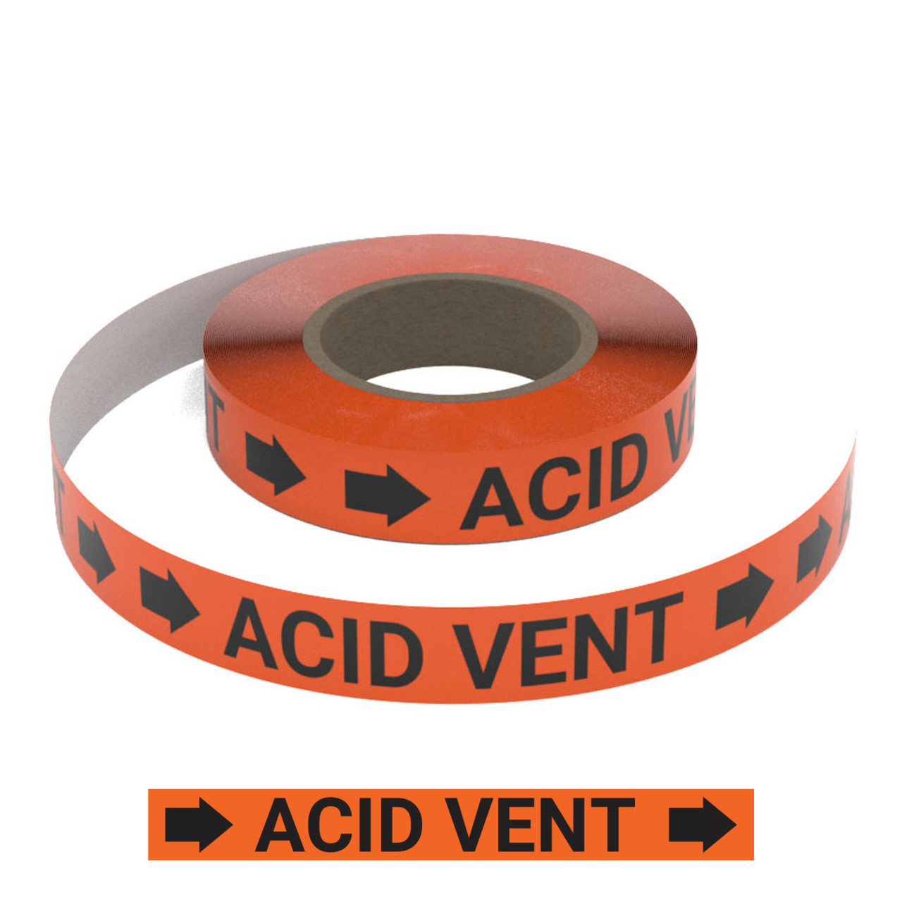 Acid Vent - Smart Stripe Inline Pipe Marking Roll | Creative Safety Supply
