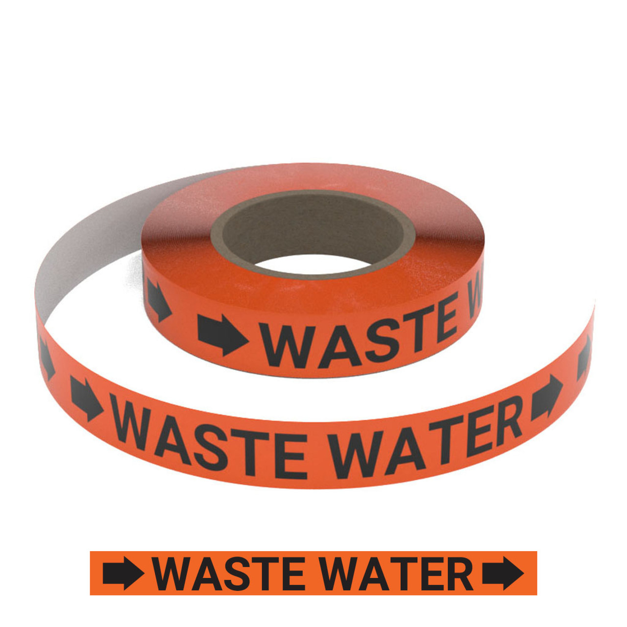 Waste Water (Orange) - Smart Stripe Inline Pipe Marking Roll | Creative ...