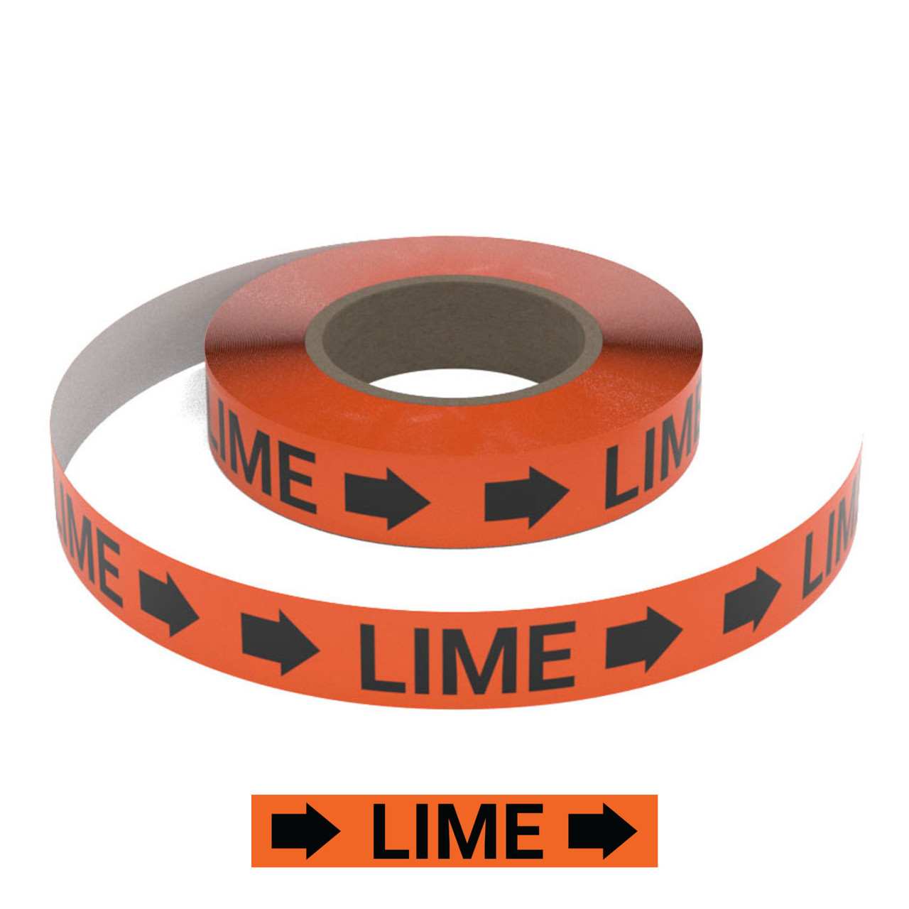 Lime (Orange) - Smart Stripe Inline Pipe Marking Roll | Creative Safety ...