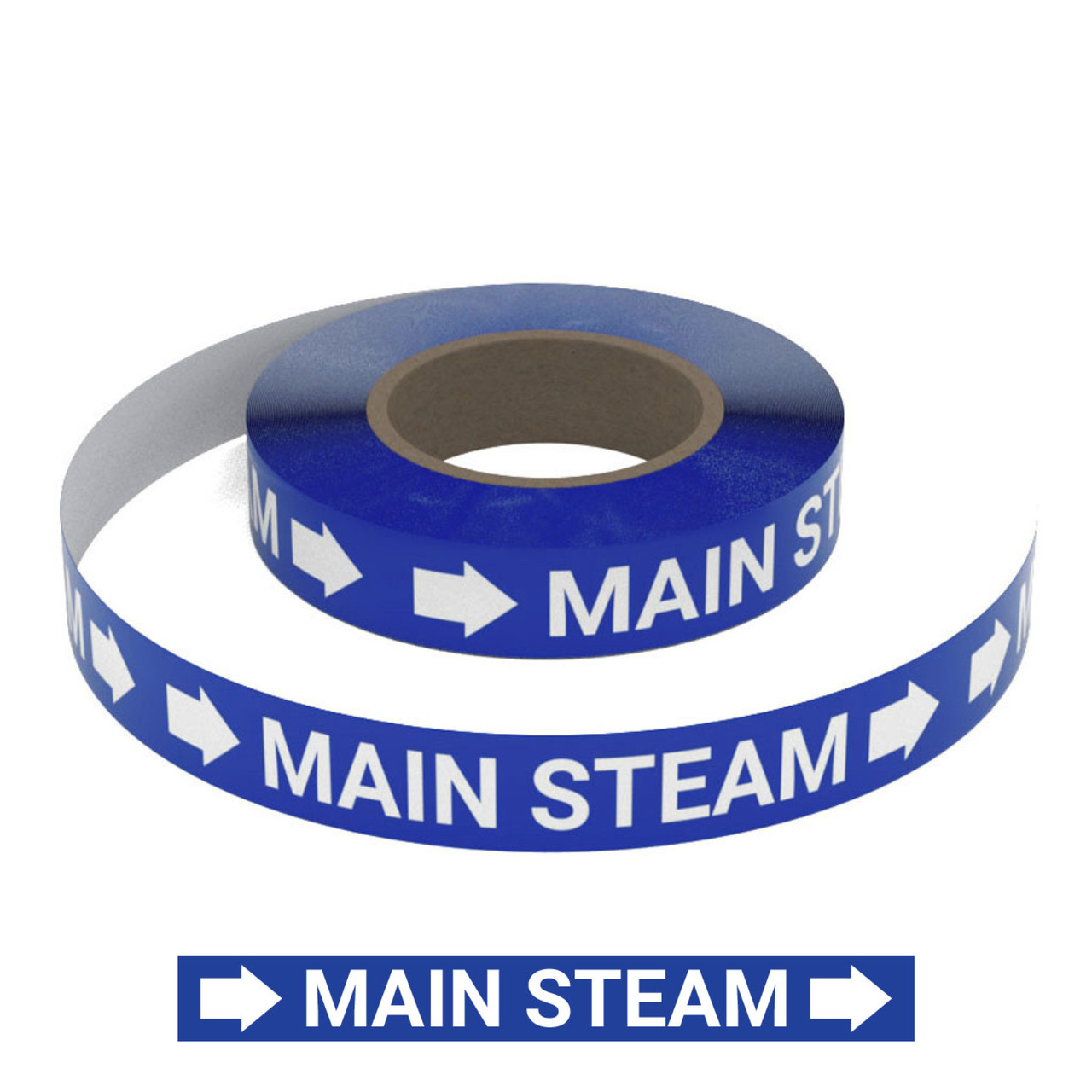 Main Steam - Smart Stripe Inline Pipe Marking Roll | Creative Safety Supply
