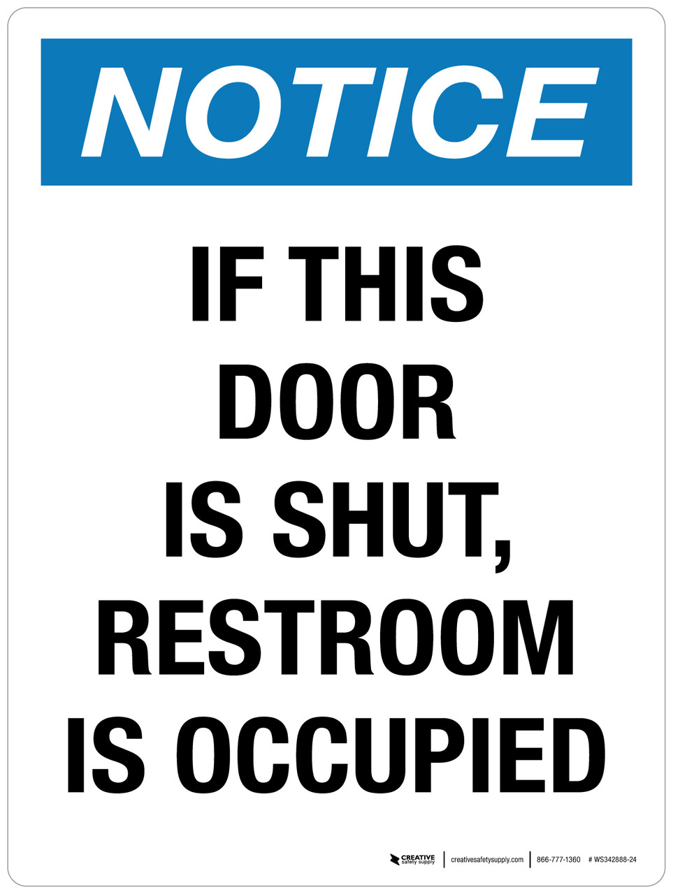 Bathroom Occupied Signs