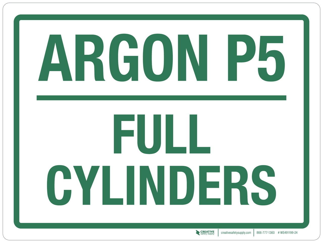 Argon P5 Full Cylinders Landscape - Wall Sign