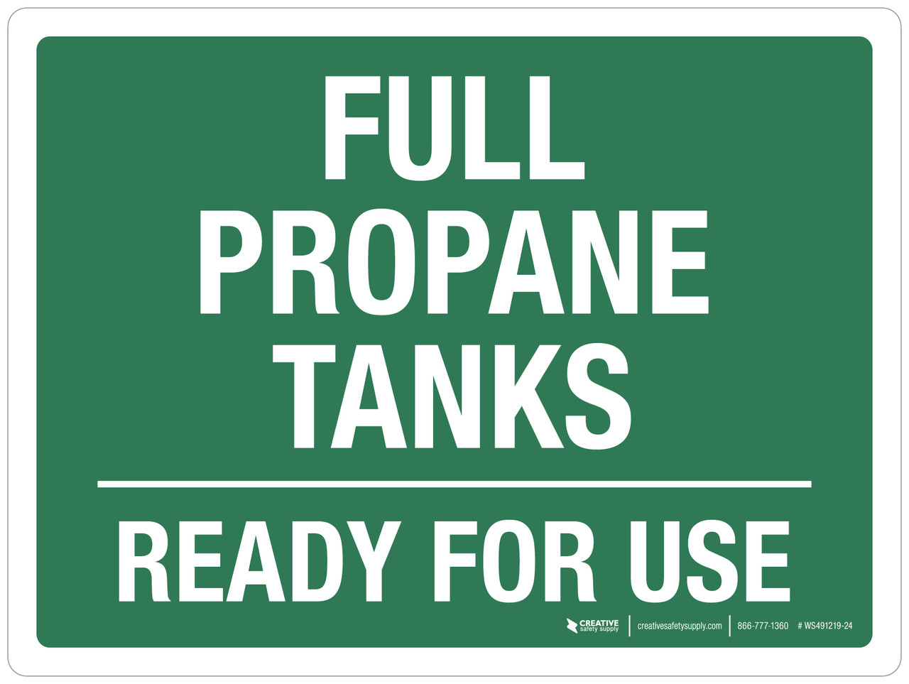 Full Propane Tanks Ready For Use Landscape - Wall Sign