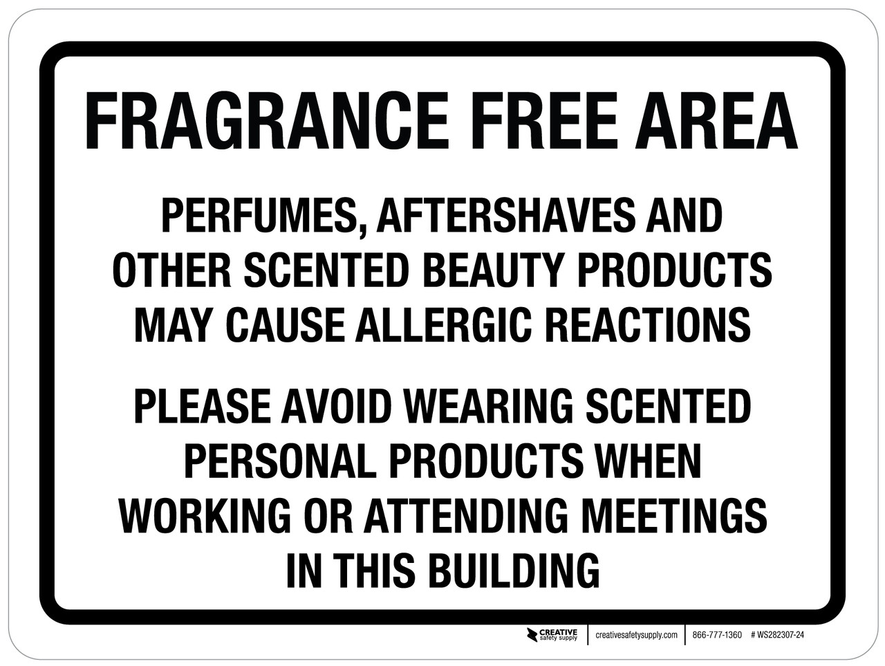 Fragrance Free Area Landscape - Wall Sign
