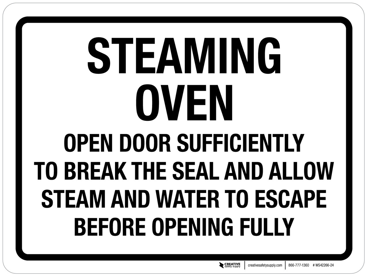 Steaming Oven - Open Door Sufficiently To Break The Seal And Allow ...