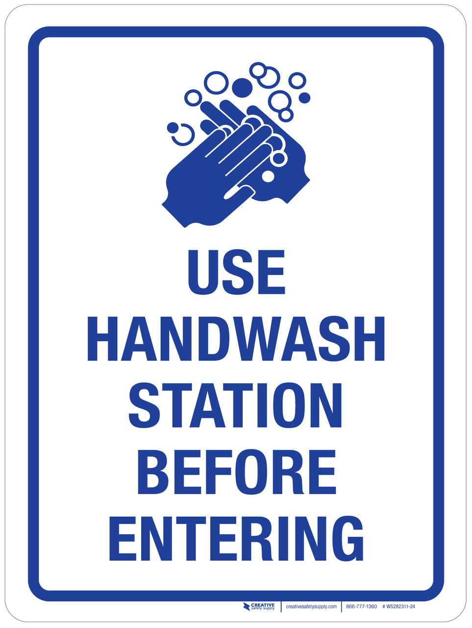 Use Handwash Station Before Entering Portrait - Wall Sign | Creative ...
