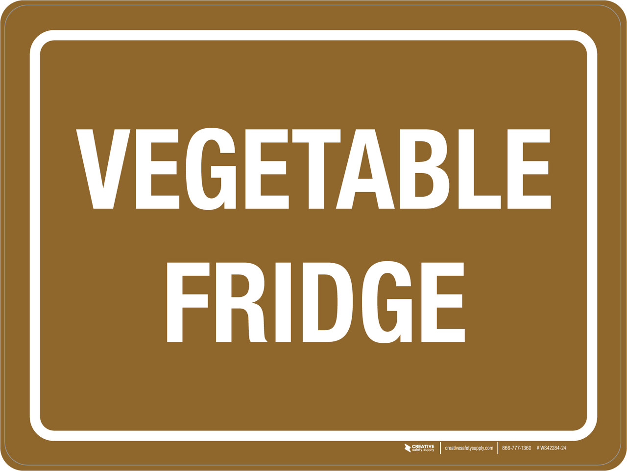 Vegetable Fridge Landscape - Wall Sign | Creative Safety Supply