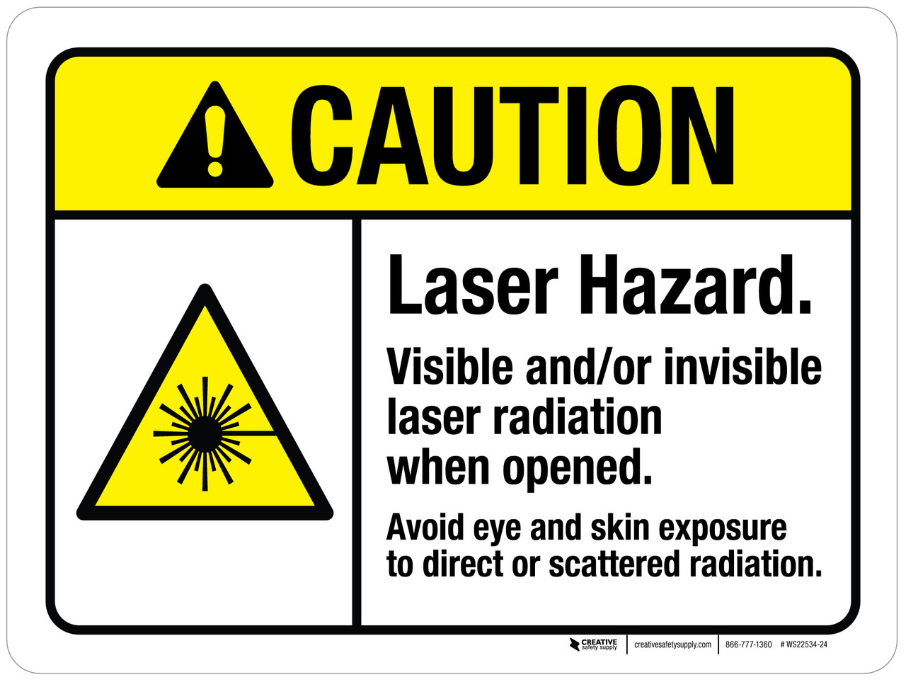 Caution: Laser Hazard Visible And/Or Invisible Laser Radiation When ...