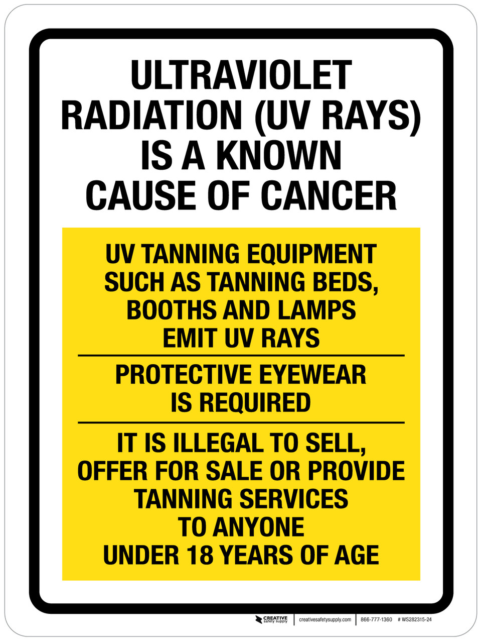 Ultraviolet Radiation (UV Rays) Is A Known Cause Of Cancer Portrait ...