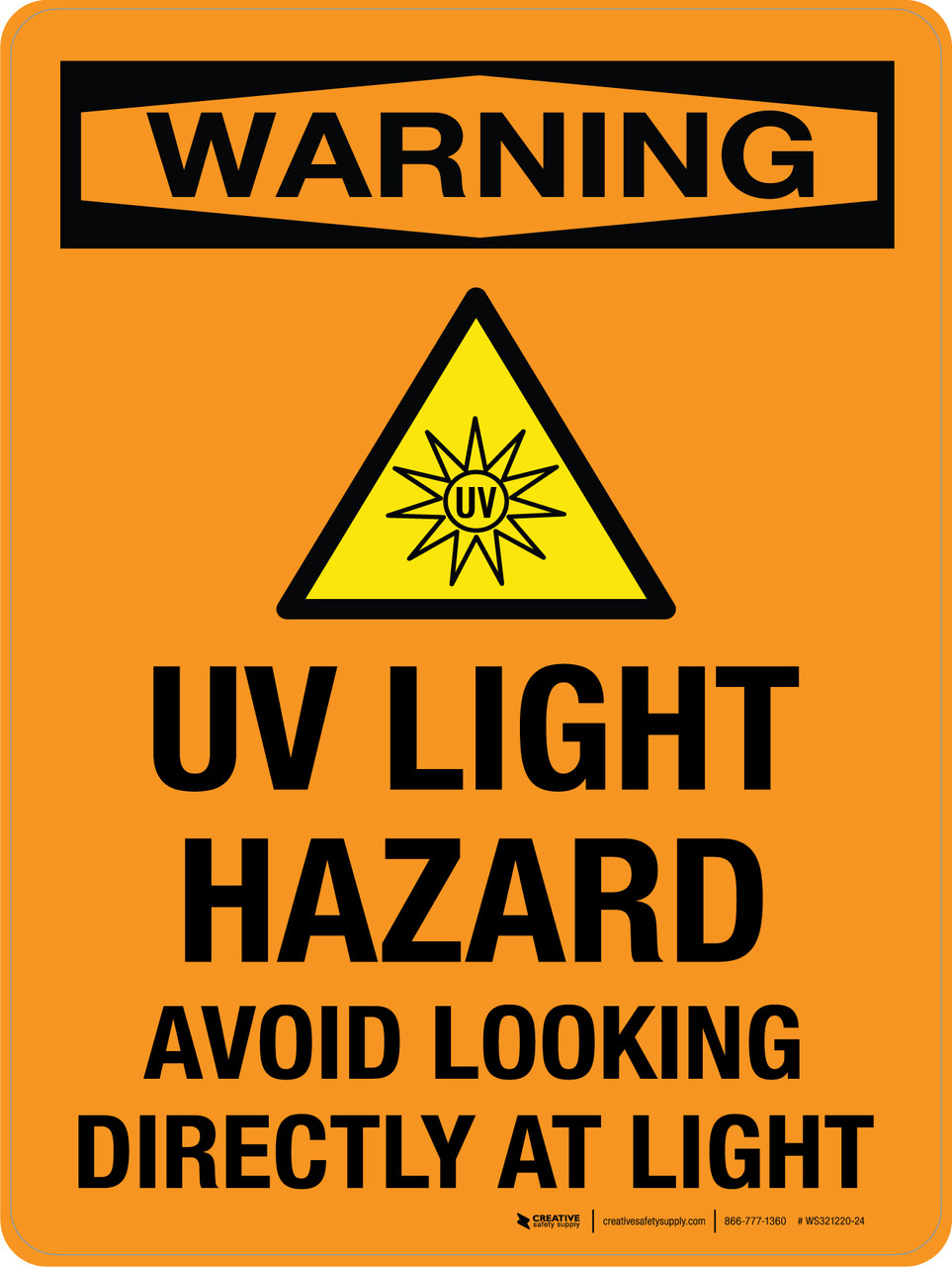 Warning: UV Light Hazard Avoid Looking Directly At Light Portrait ...