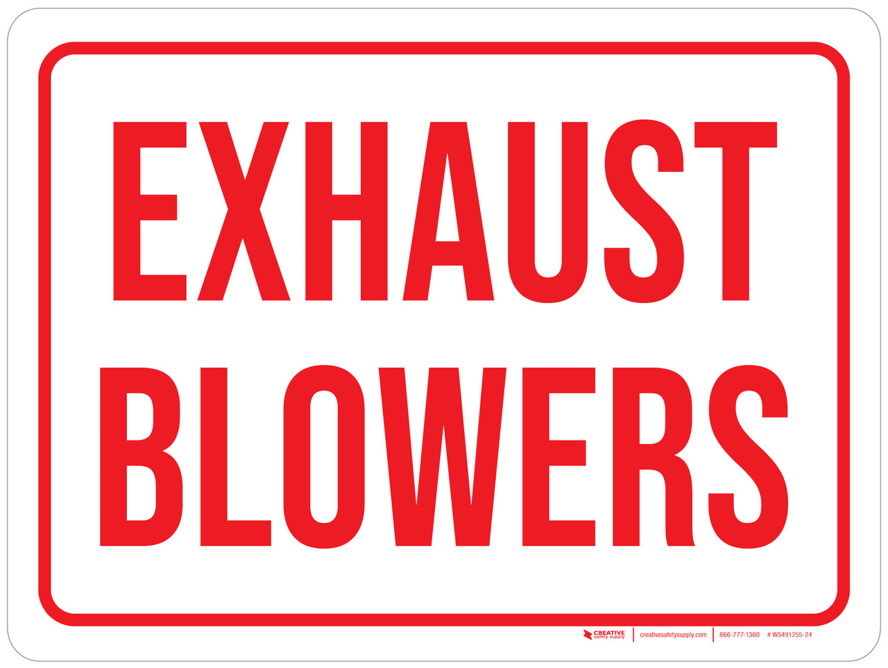 Exhaust Blowers Landscape - Wall Sign