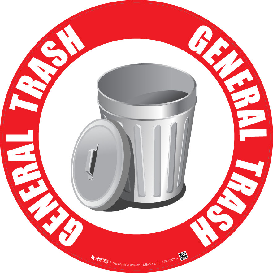 General Trash - Floor Sign