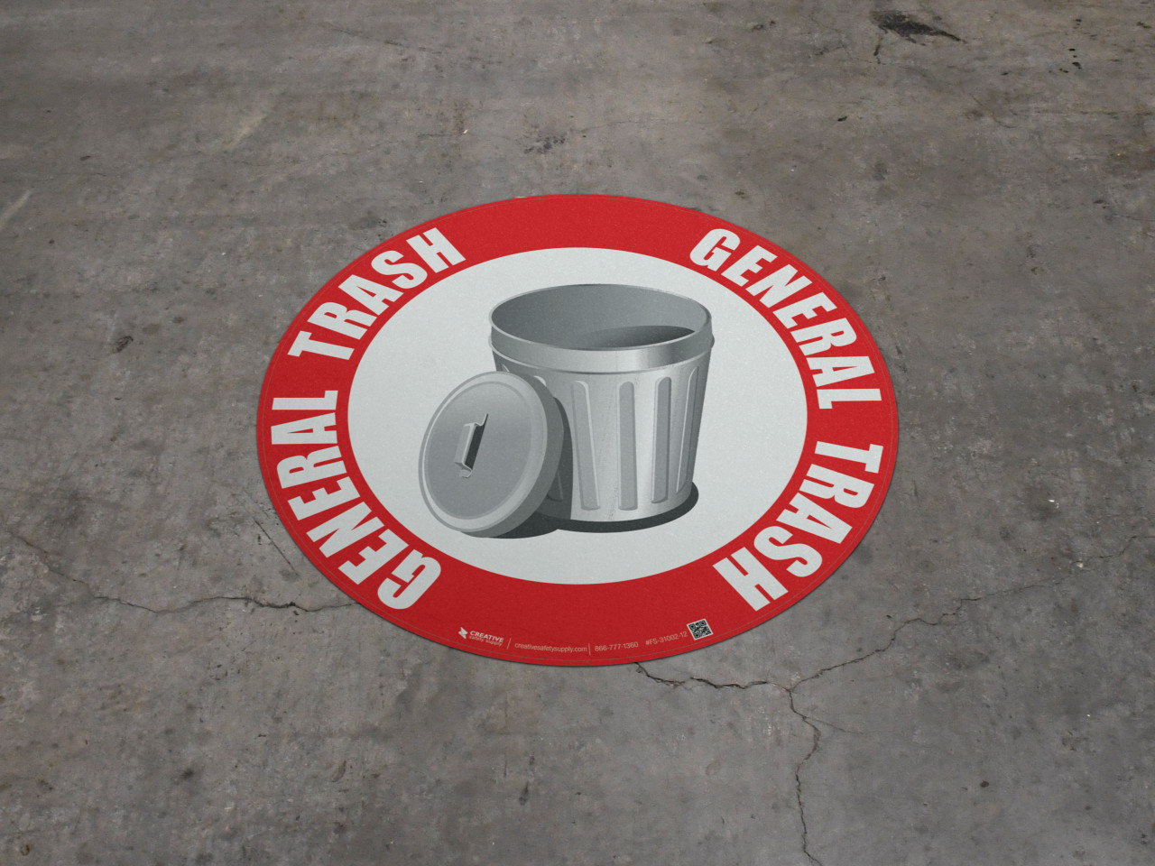 General Trash - Floor Sign